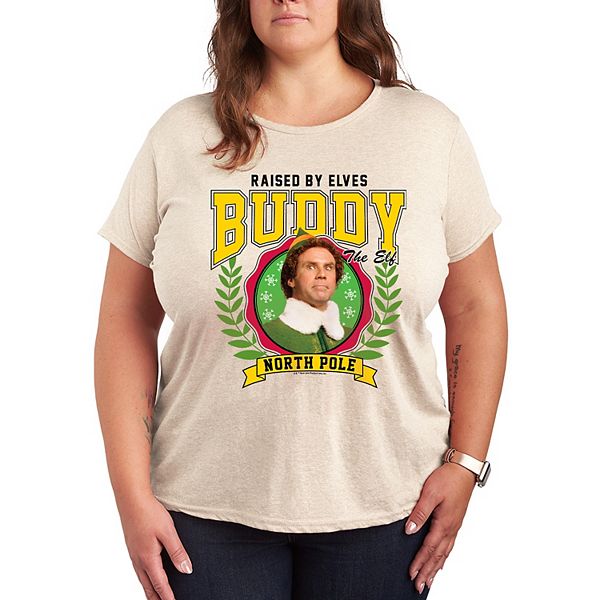 Plus Size Elf Raised By Elves Graphic Tee