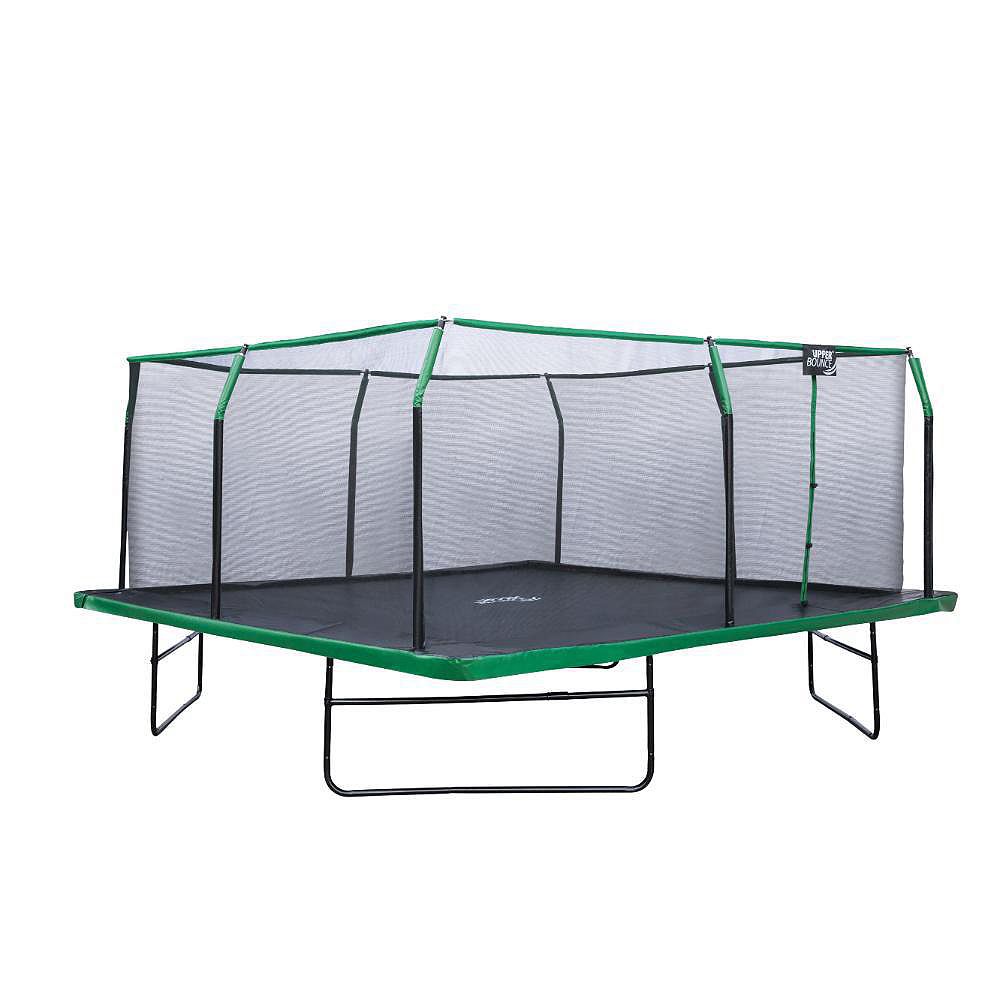 Machrus Upper Bounce 16 X 16 Ft Square Trampoline Set With Premium Top ...