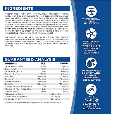 Nutrisource Choice Made With Whitefish Meal & Barley Dry Dog Food - 5lb