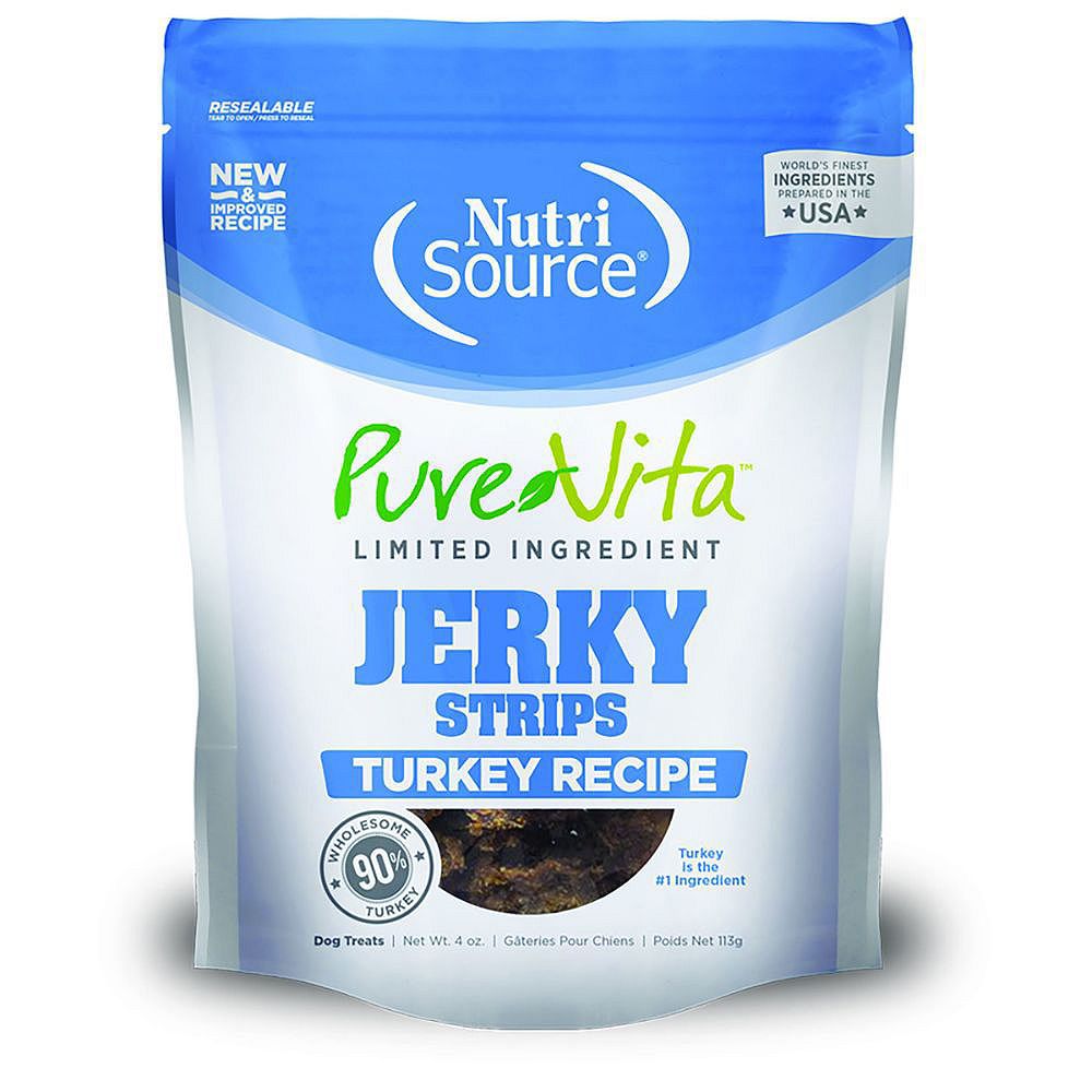 Nutrisource Purevita Limited Ingredient Turkey Jerky Dog Treats - 4 Oz