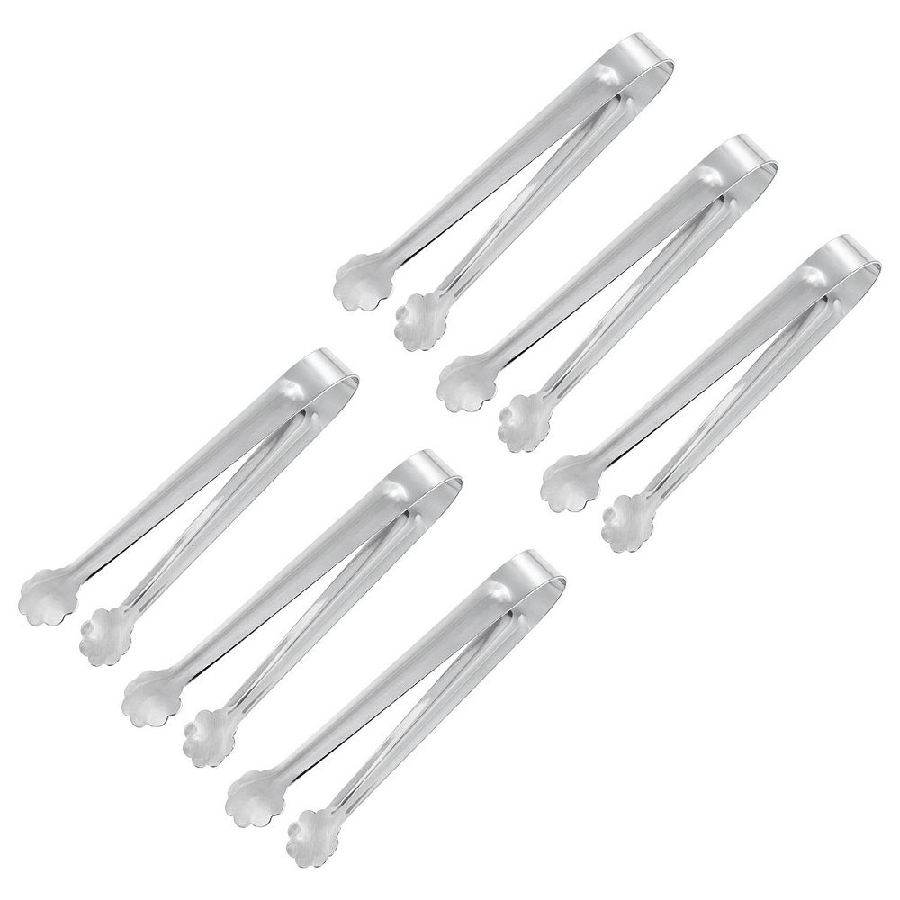 6 Pcs 4.5" Stainless Steel Ice Tongs, Mini Sugar Tongs For Appetizers ...
