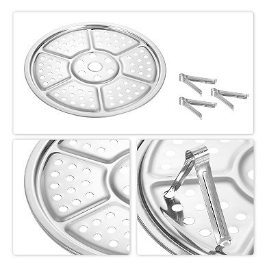 3pcs Stainless Steel Steamer Rack With Stand, Insert Stock Pot Steaming ...