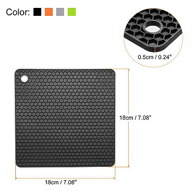 Silicone Trivet Mats Heat Resistant Pot Coasters Hot Pads 4pcs ...
