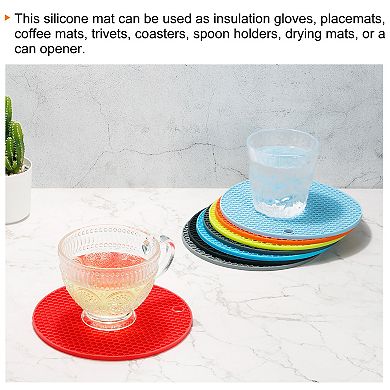 Microwave Mat 4pcs, Silicone Trivets Mat Pot Holder For Hot Pots And ...