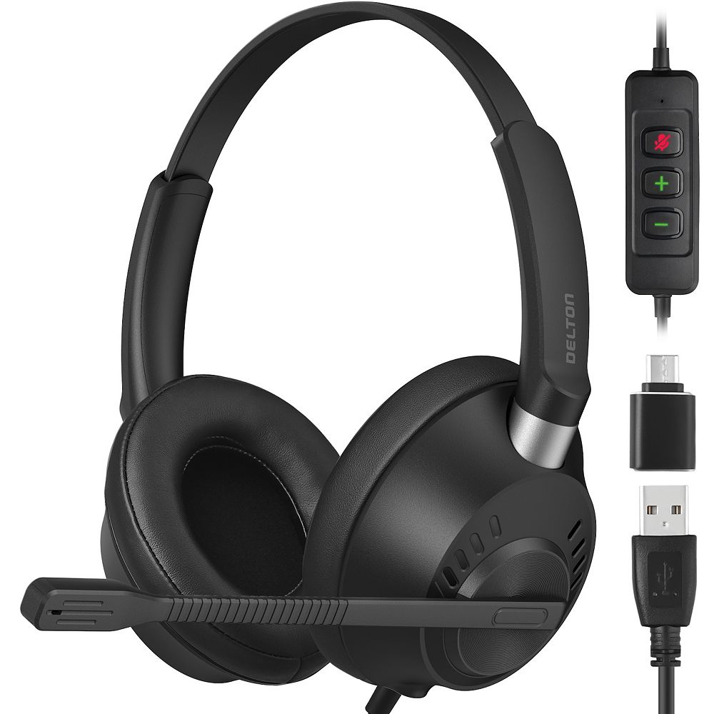 Delton 42y Usb/usb-c Stereo Headset With Noise Cancelling Microphone ...