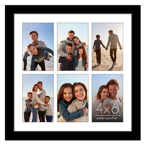 Americanflat 6-Opening 4" x 6" Collage Picture Frame