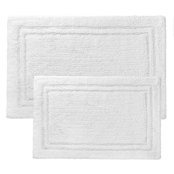 SUPERIOR Solid Non-Slip 2-Piece Bath Rug Set