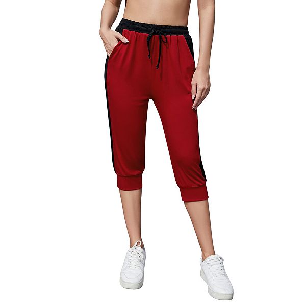 Capris For Women Casual Crop Pants Loose Fit Comfy Drawstring Lounge ...