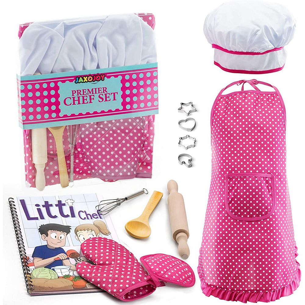 Kids Pink Cooking And Baking Chef Set For Little Girls