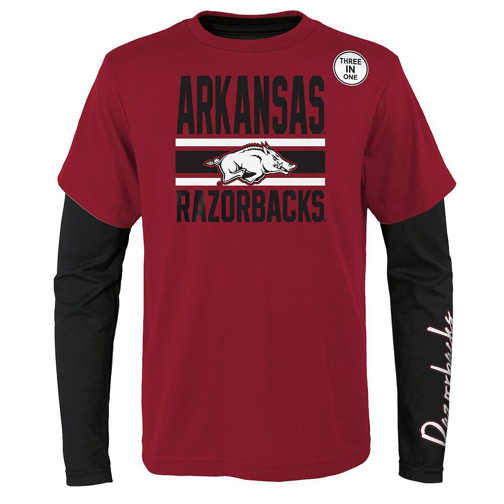 Kids 4-7 NCAA Arkansas Razorbacks Fan Wave 3-in-1 Combo Tee