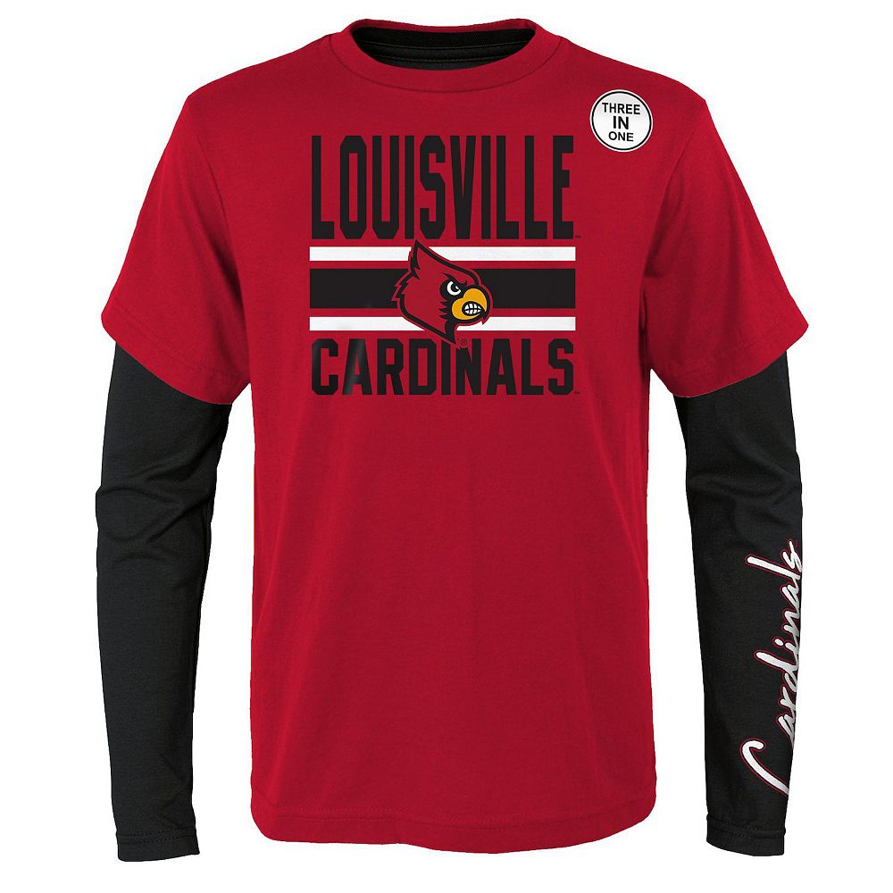 Kids 4-7 NCAA Louisville Cardinals Fan Wave 3-in-1 Combo Tee