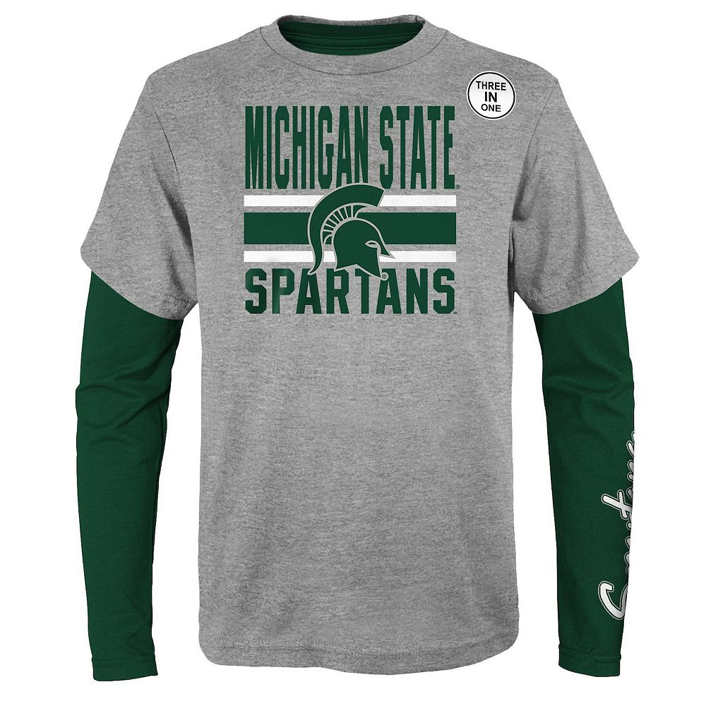Kids 8-20 NCAA Michigan State Spartans Fan Wave 3-in-1 Combo Tee