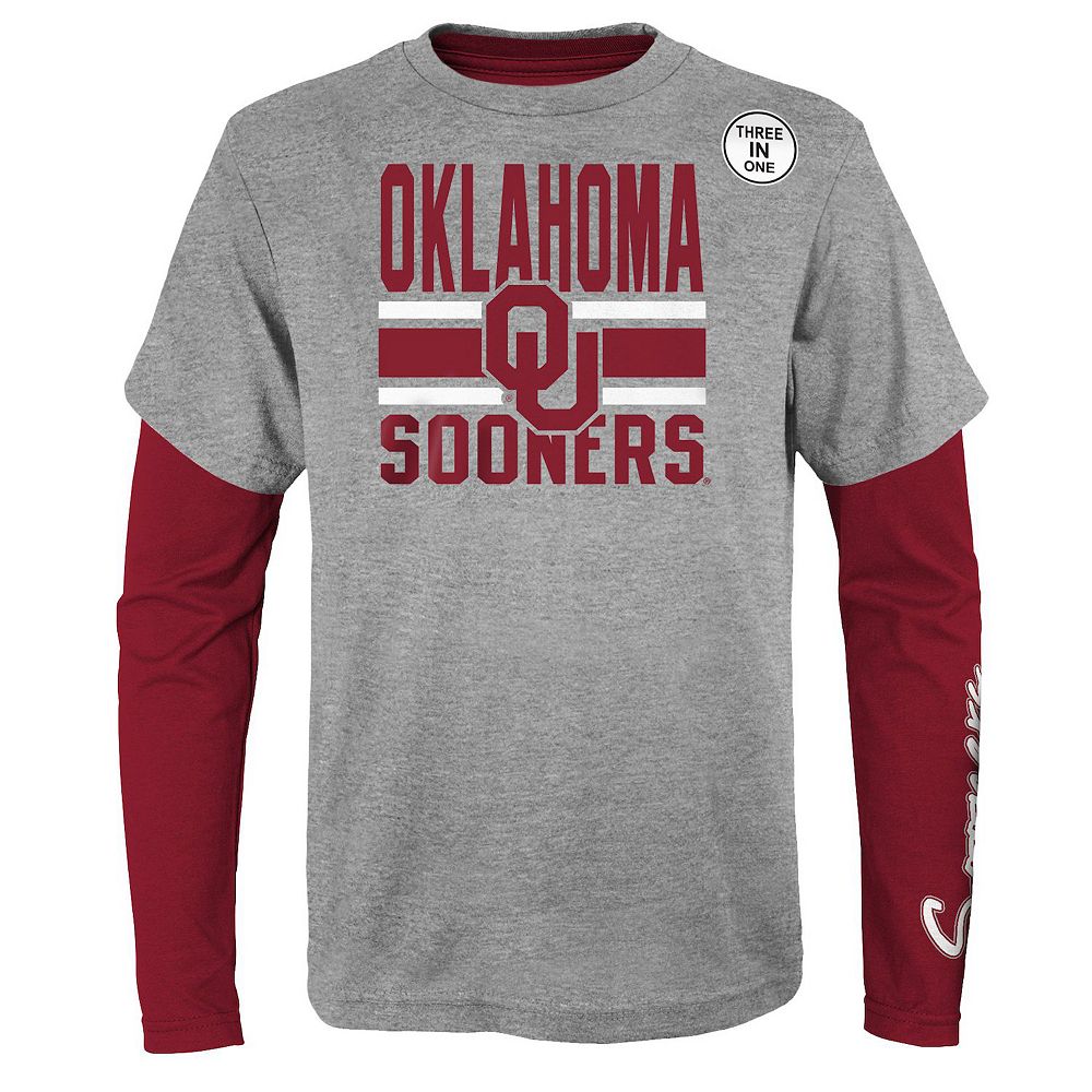 Kids 8-20 NCAA Oklahoma Sooners Fan Wave 3-in-1 Combo Tee
