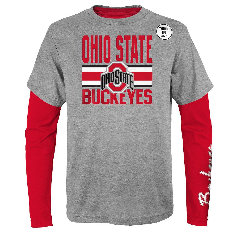 Kids 8-20 NCAA Ohio State Buckeyes Fan Wave 3-in-1 Combo Tee