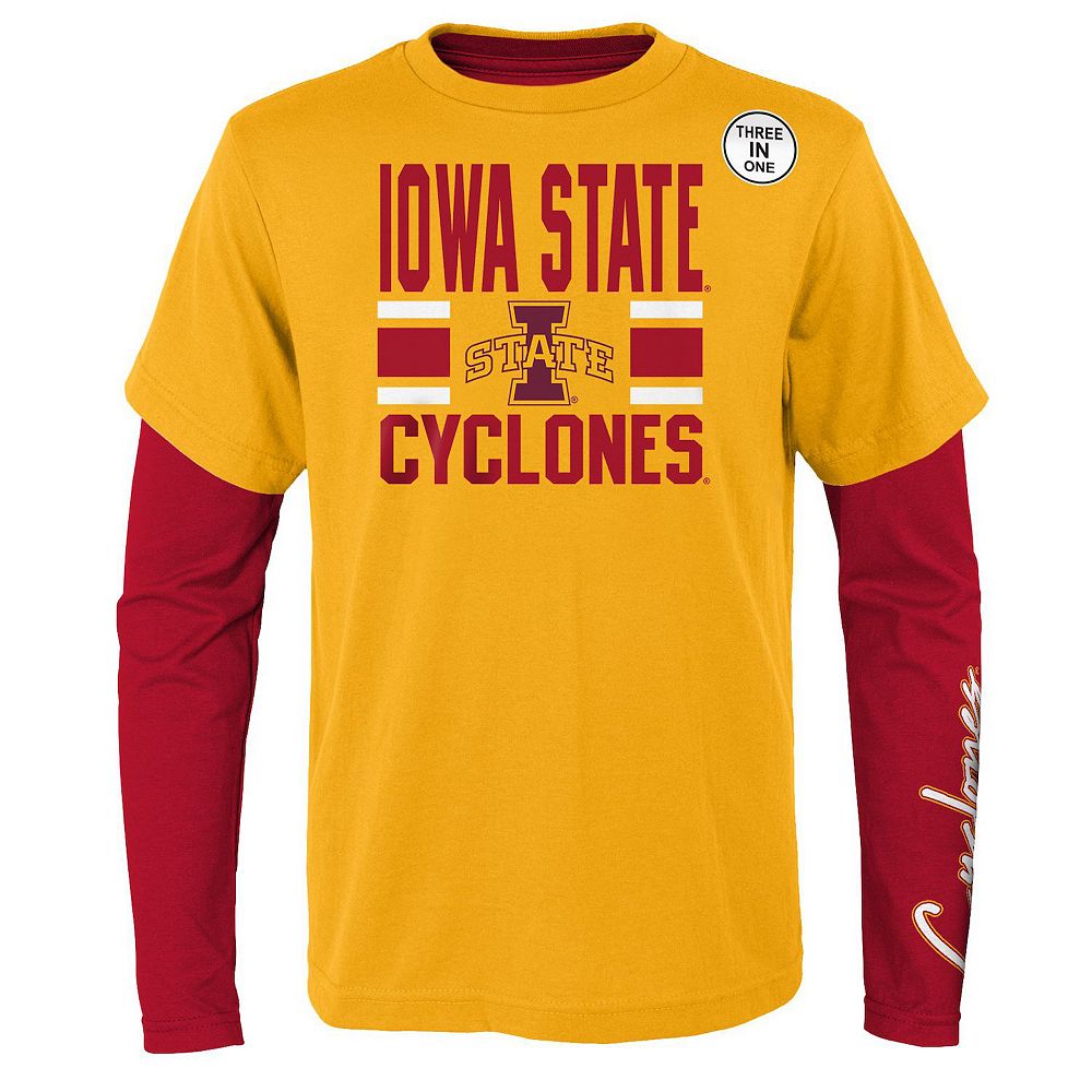 Kids 4-7 NCAA Iowa State Cyclones Fan Wave Combo Tee