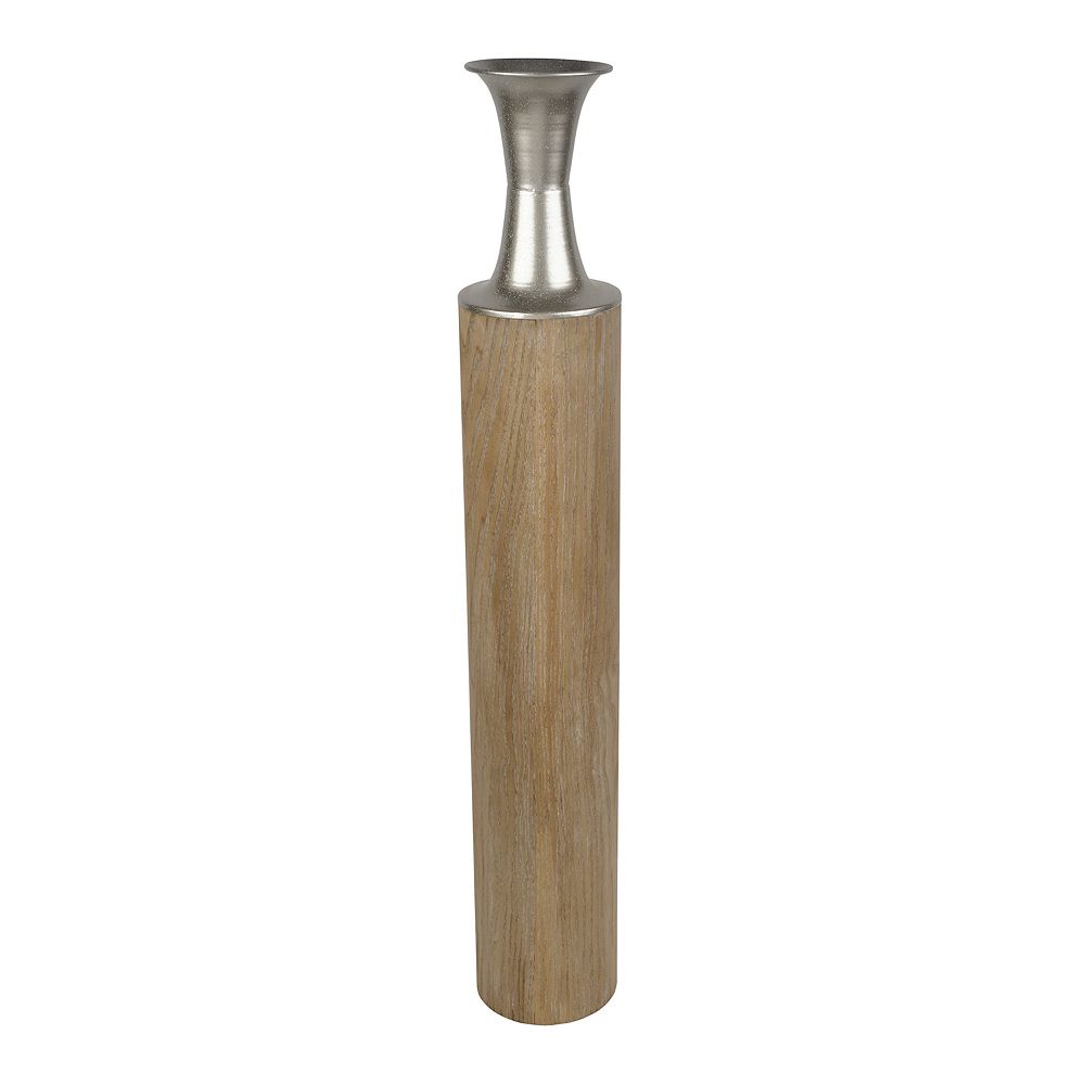 Elements Pearl Top Veneer Metal Vase