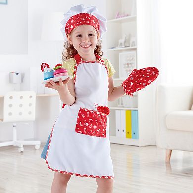 Hape: Chef Pack 5-pc. Red & White, Kitchen Dress Up Toy Playset
