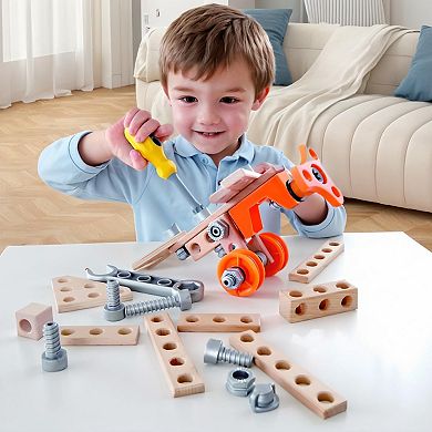 Hape: Junior Inventor: Experiment Starter Kit 42-pc. Wooden Building Toy