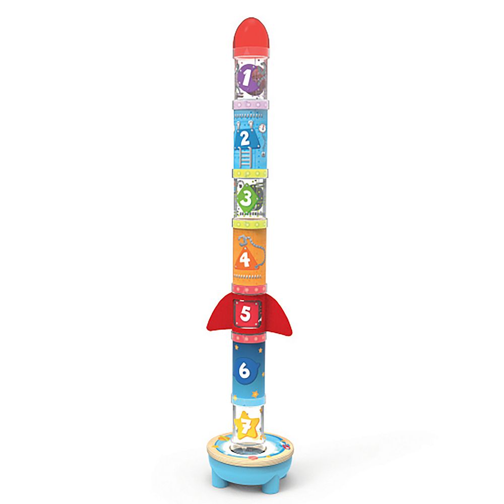 Hape: Rocket Ball Air Stacker Sorting & Construction Stacking Toy