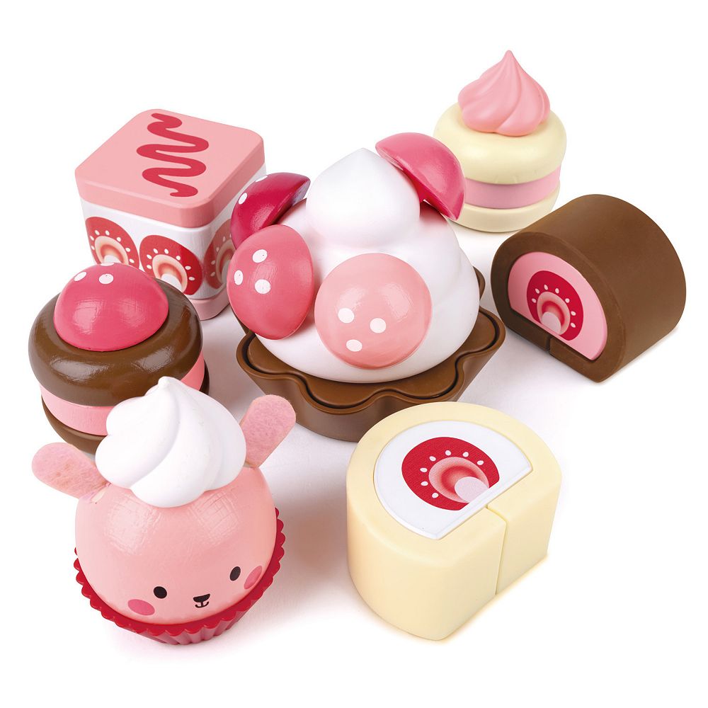 Hape: Strawberry Dessert Set - Pink Cute Food Baking Pretend Playset