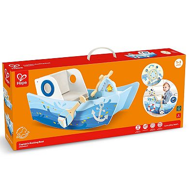 Hape: Captains Rocking Boat Wooden Ride-On Seat Chair Rocker