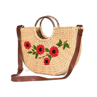 Nature Nest Shopper Handwoven Embroidered Handbag