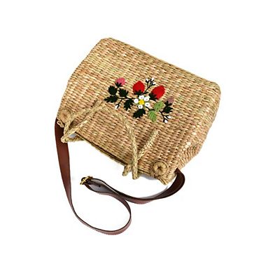 Nature Nest Shopper Handwoven Embroidered Handbag