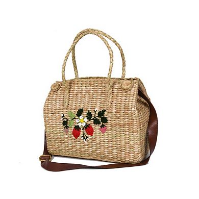 Nature Nest Shopper Handwoven Embroidered Handbag
