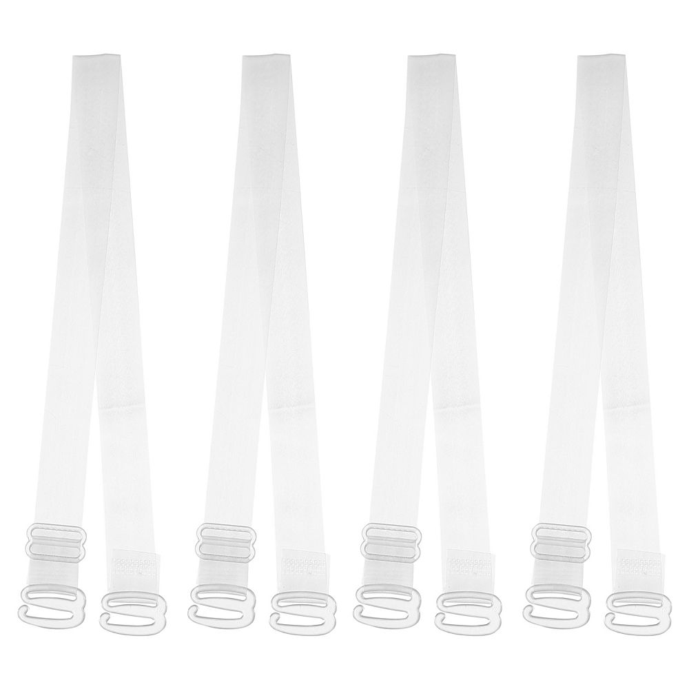 2 Pair Non-slip Invisible Clear Bra Shoulder Strap With Plastic Hook ...