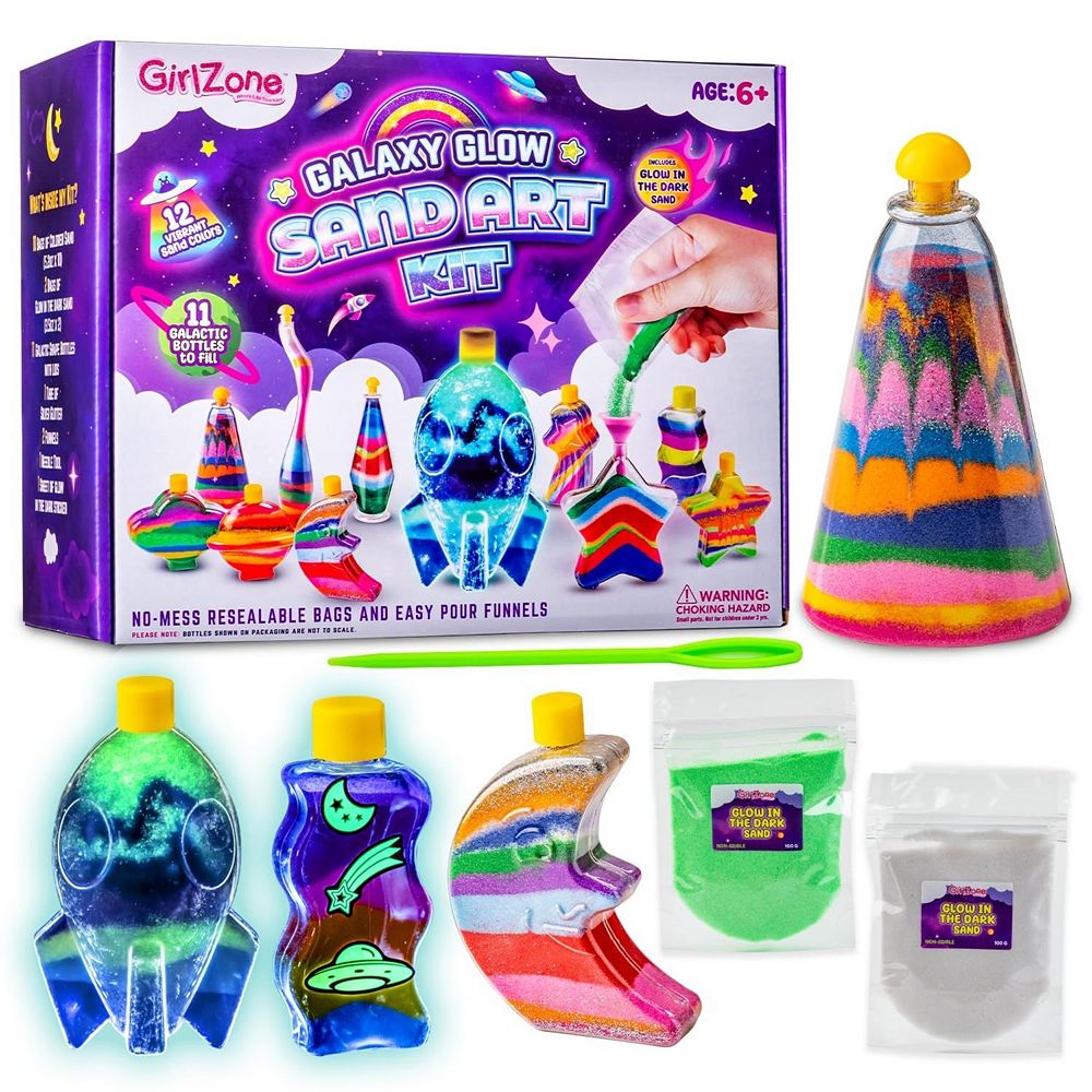 Galaxy Glow Sand Art Kit - Colored Sand & Art Bottles