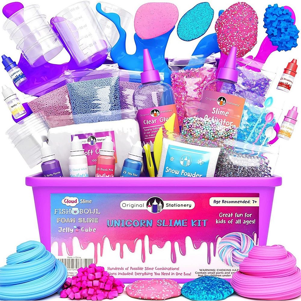 Unicorn Slime Kit for Girls, Glow in The Dark Unicorn Slime, Ideal ...
