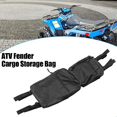 2pcs Atv Fender Cargo Storage Bag Saddle Bags With Zipper For Polaris ...