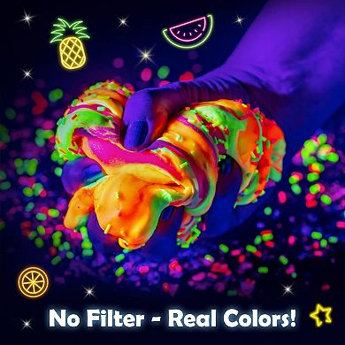 Glow In The Dark Slime Kit To Make Neon Slime, Floam And Jelly Cube Slime