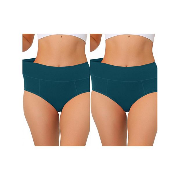 2 Packs Women s Cotton High Waist available In Plus Size Tummy Control Underwear