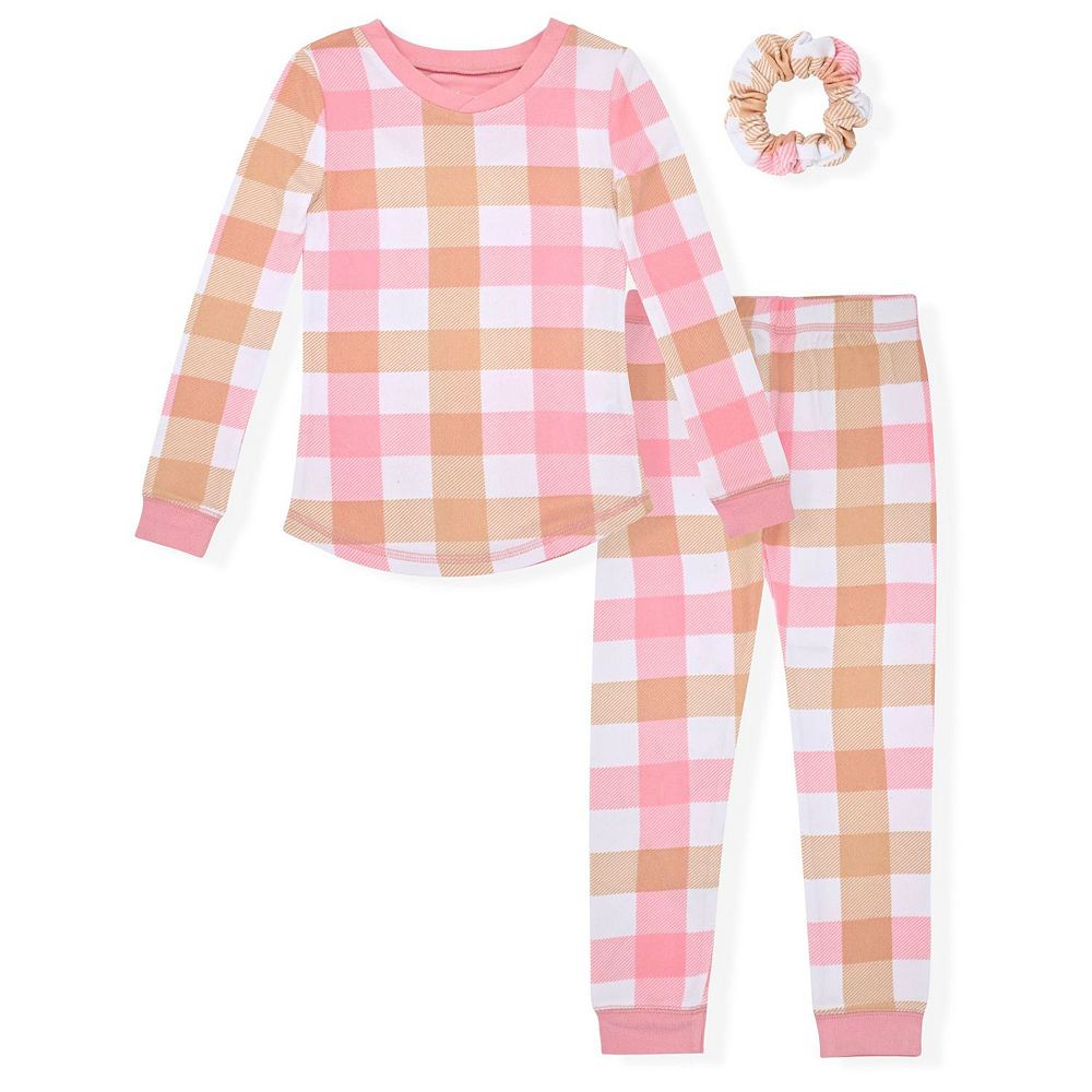 Sleep On It Girls 2-Pc Super Soft Jersey Snug-Fit Pajama Top and Pajama ...