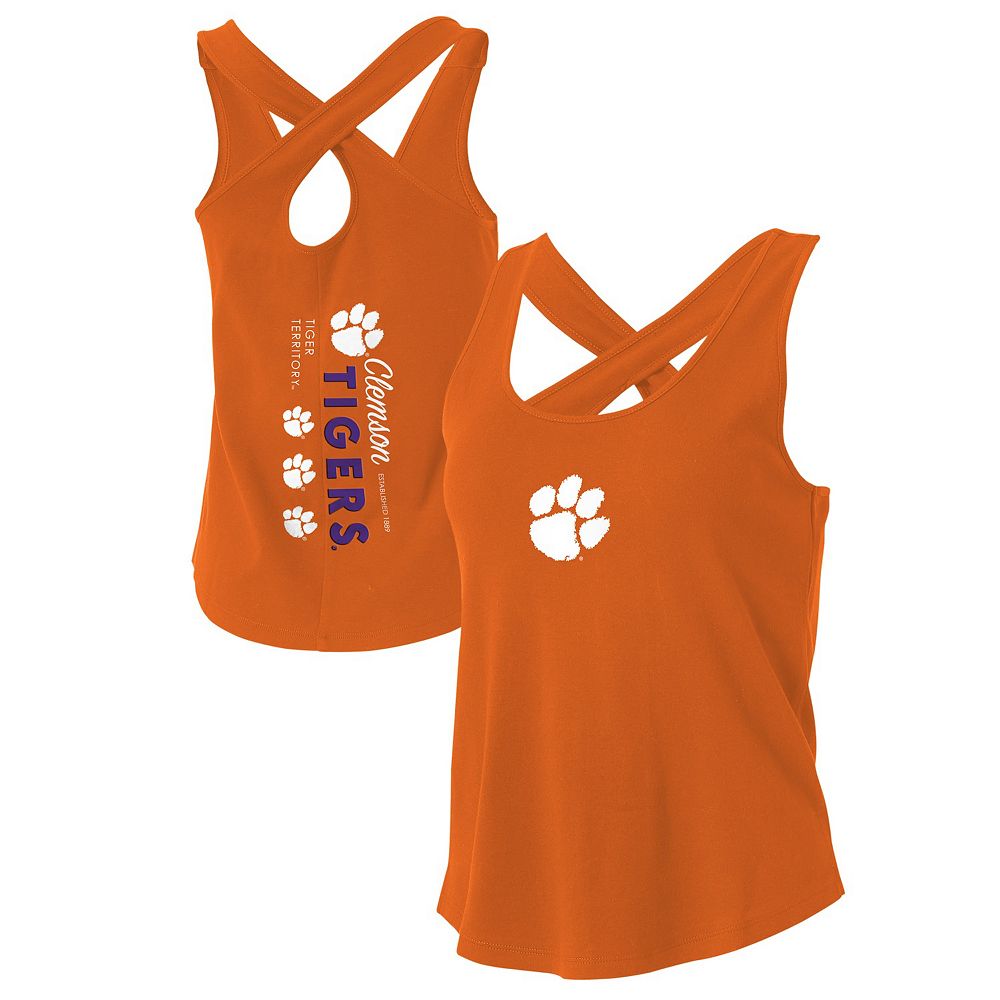 Women's NCAA Clemson Tigers Cross Back Tank Top
