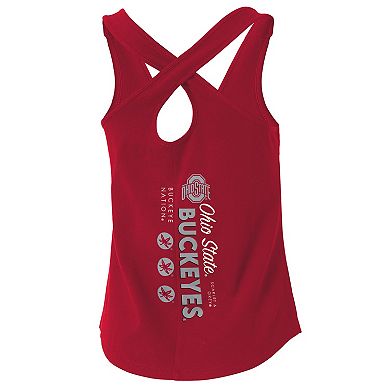 Women's WEAR by Erin Andrews NCAA Ohio State Buckeyes Cross Back Tank Top