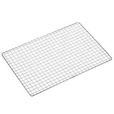 Square Bbq Grill Net 13.8"x9.4" Stainless Steel Barbecue Mesh Mat