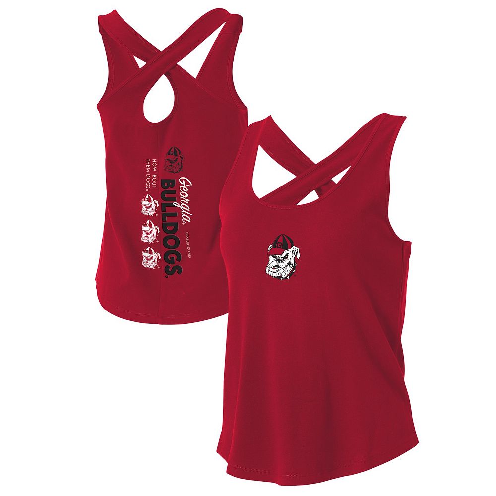 Women's WEAR by Erin Andrews NCAA Georgia Bulldogs Cross Back Tank Top