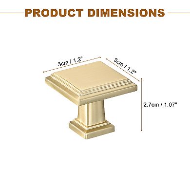 20 Pack Cabinet Knobs 1.2" Square Dresser Knobs