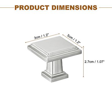 20 Pack Cabinet Knobs 1.2" Square Dresser Knobs