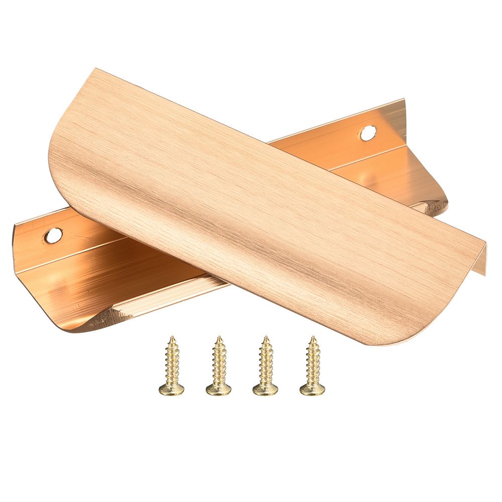 25 Pack Finger Edge Pull Cabinet Concealed Handles 96mm Hole Center