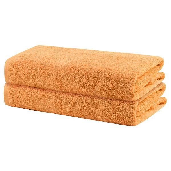 Medium 2 Pack Bath Towels Cotton Thick Quick Drying Highly Absorbent ...