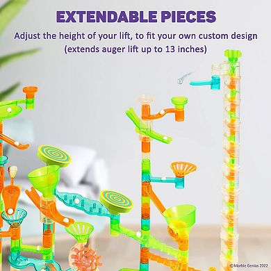 Auger Lift Extension: Marble Run Auger Accessory Set - Neon