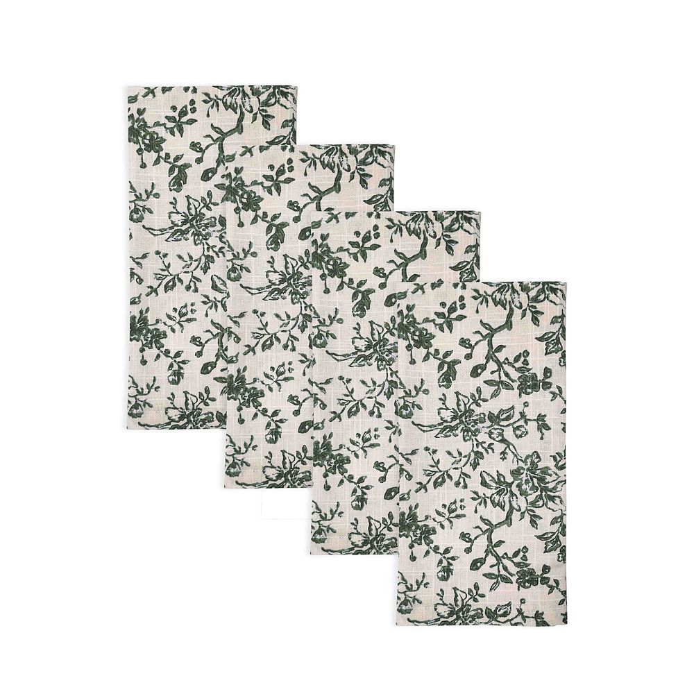 Mingle & Co. 4-Pack Floral Napkin Set