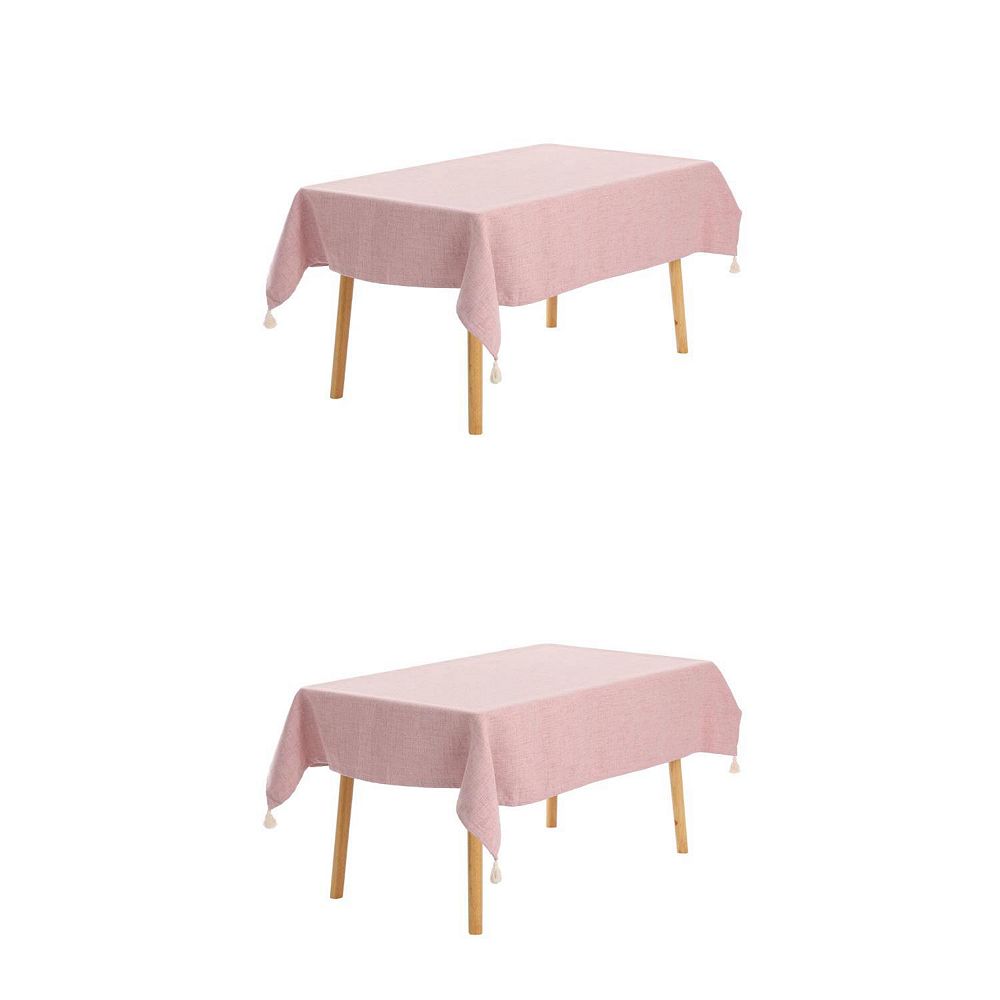 Rectangle Tablecloth With Fringe For Indoor And Outdoor 47" X 67"