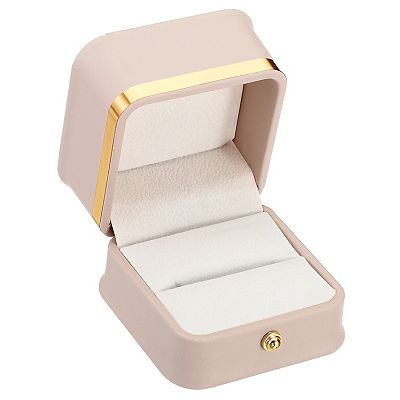 Ring Box Single Slot Wedding Ring Box Vintage Jewelry Holder For Engagement Proposal Style 2