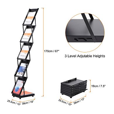 Display Racks 5 Layers Brochure Stand Catalog Literature Rack With ...