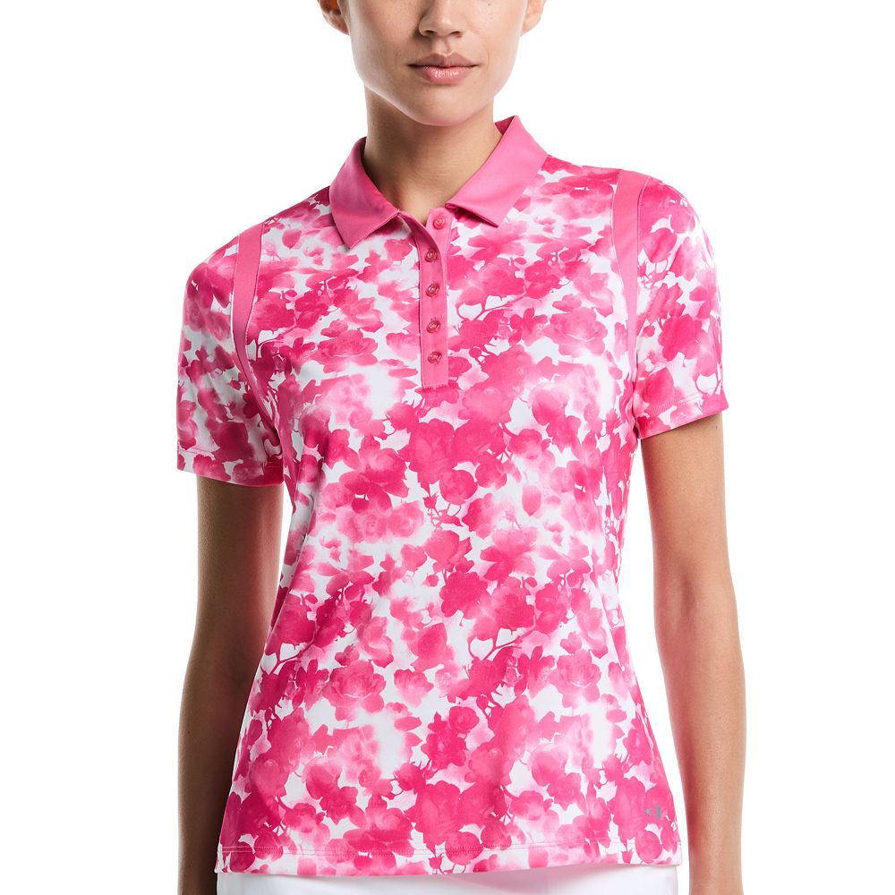 Women's Grand Slam Desert Rose Print Short Sleeve Golf Polo Shirt