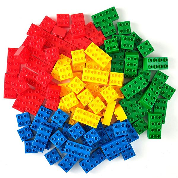 Big Blocks Set, Classic Colors, 108 Pieces, Ages 3+